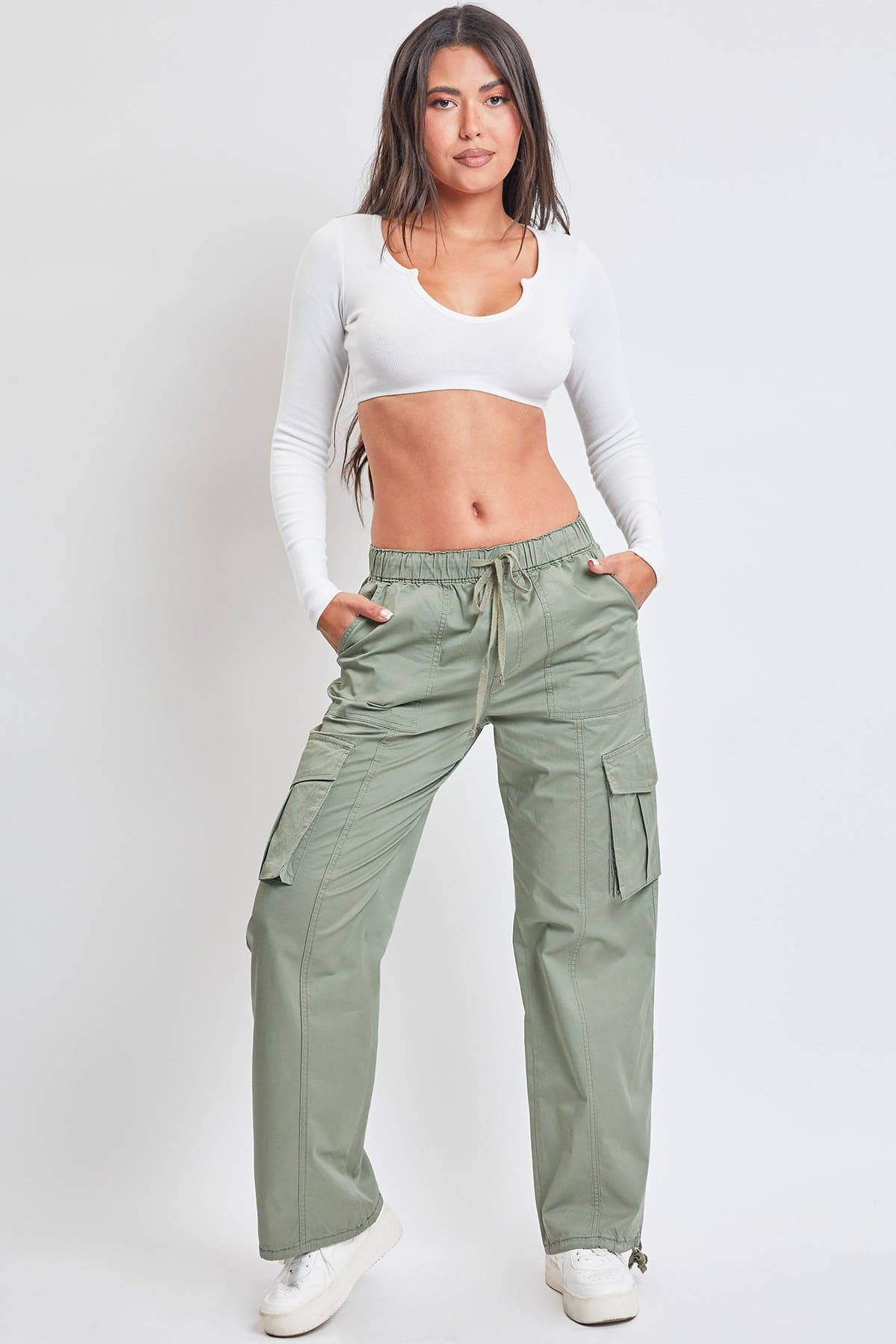 Women's Mid Rise Pull On Cargo Pants from YMI – YMI JEANS