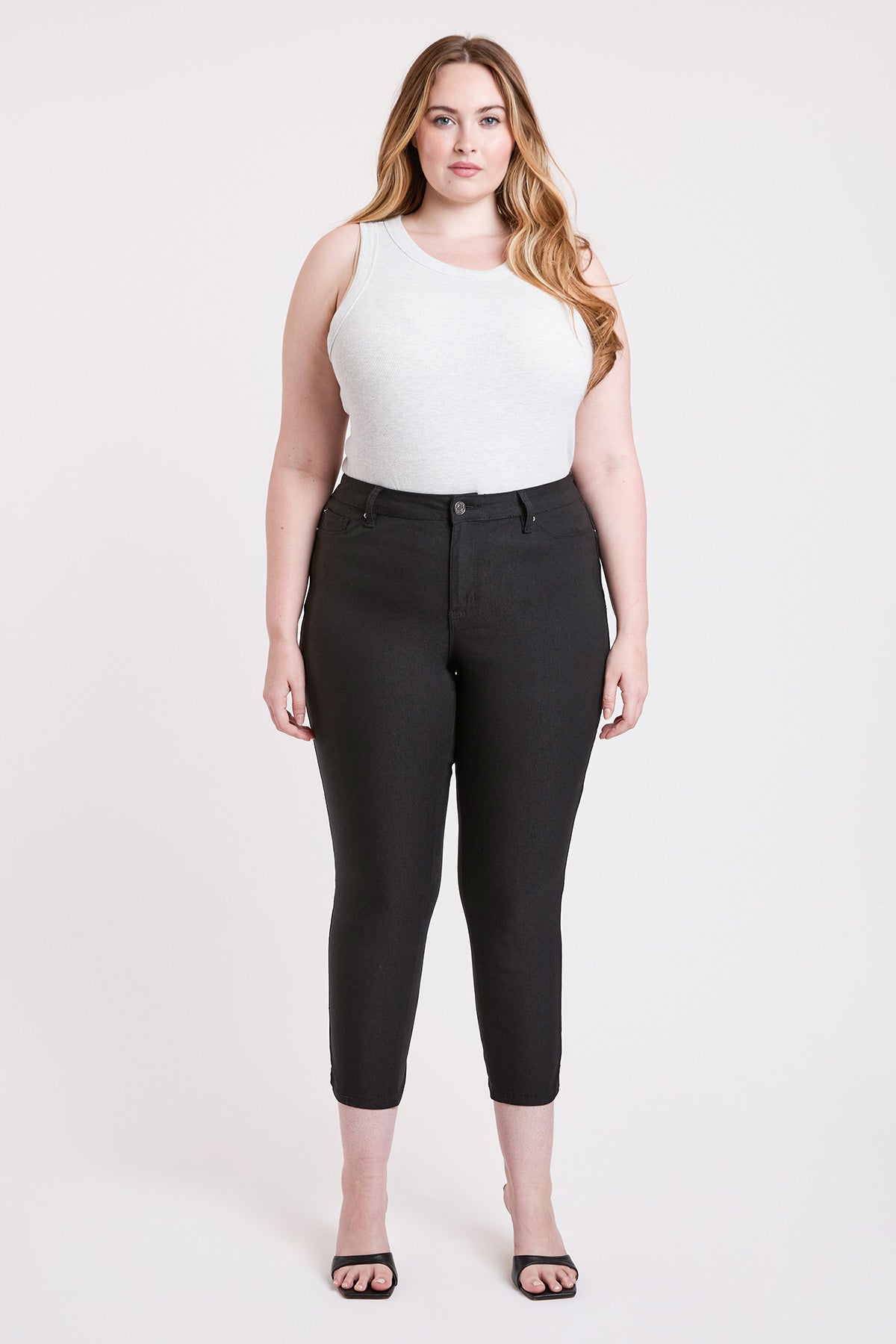 Women's Plus High Rise Hyperstetch Cropped Straight Pants from YMI ...