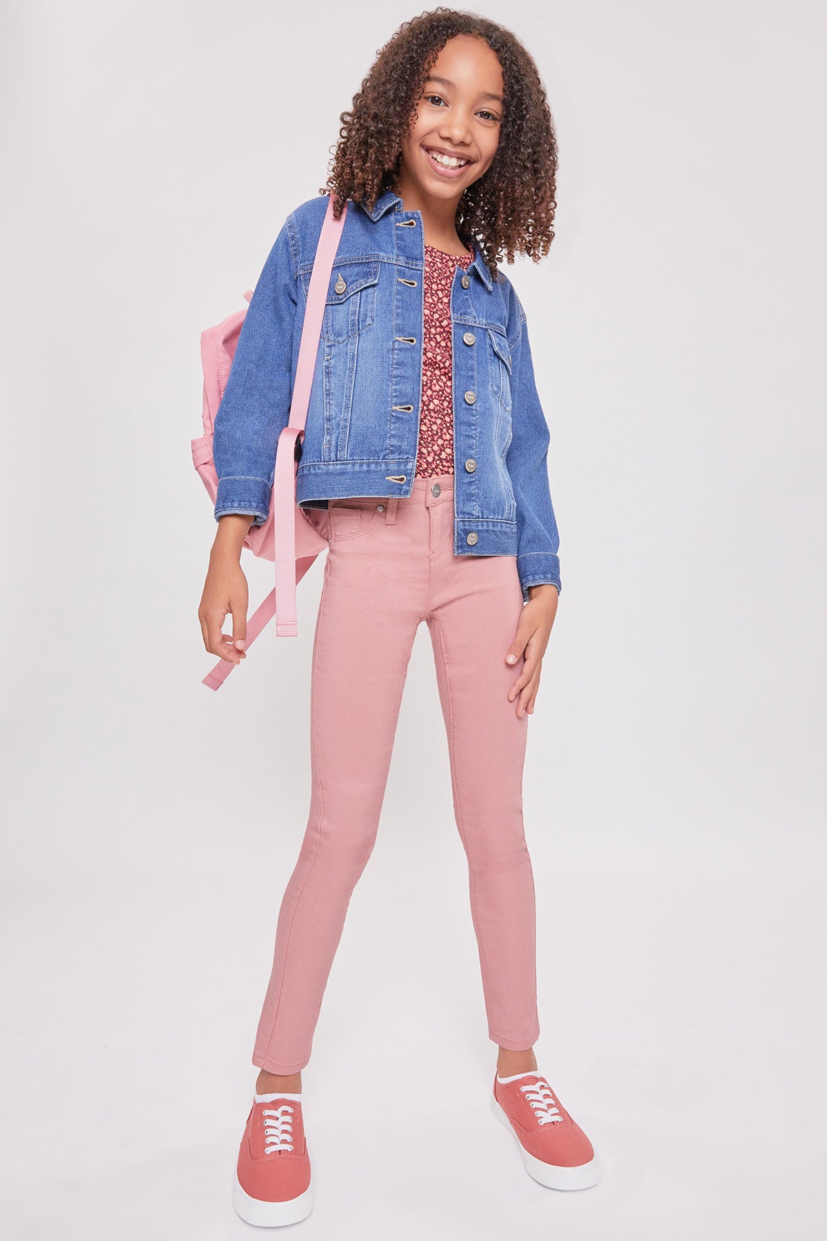 Girls' Stretch Skinny School Color Pants-Cayon Rose from YMI GIRLS ...