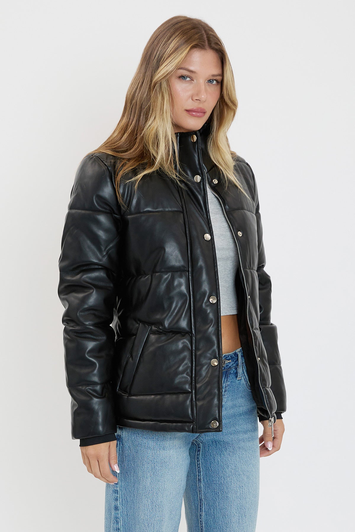 Pleather Puffy Jacket from YMI – YMI JEANS