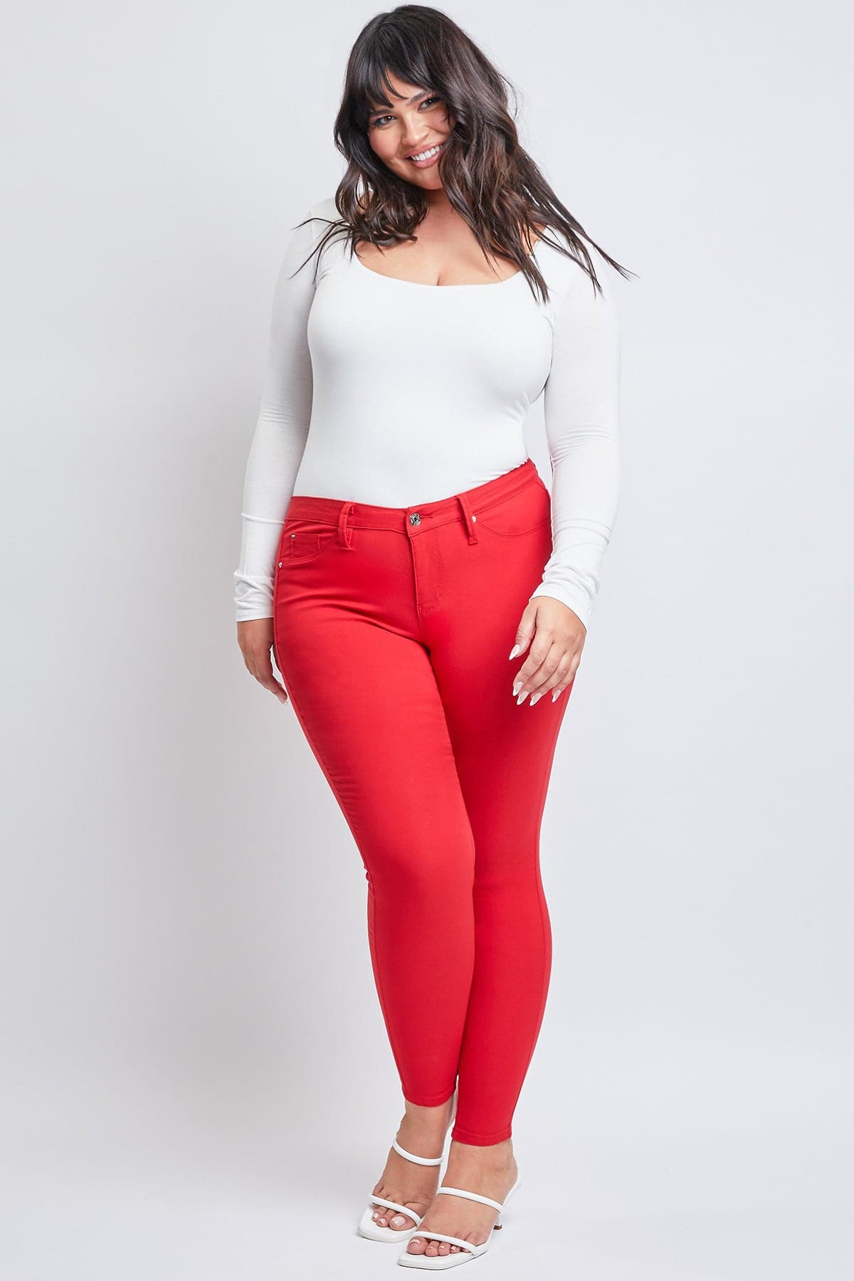 Women's Plus Hyperstretch Forever Color Pants, Red from YMI – YMI JEANS