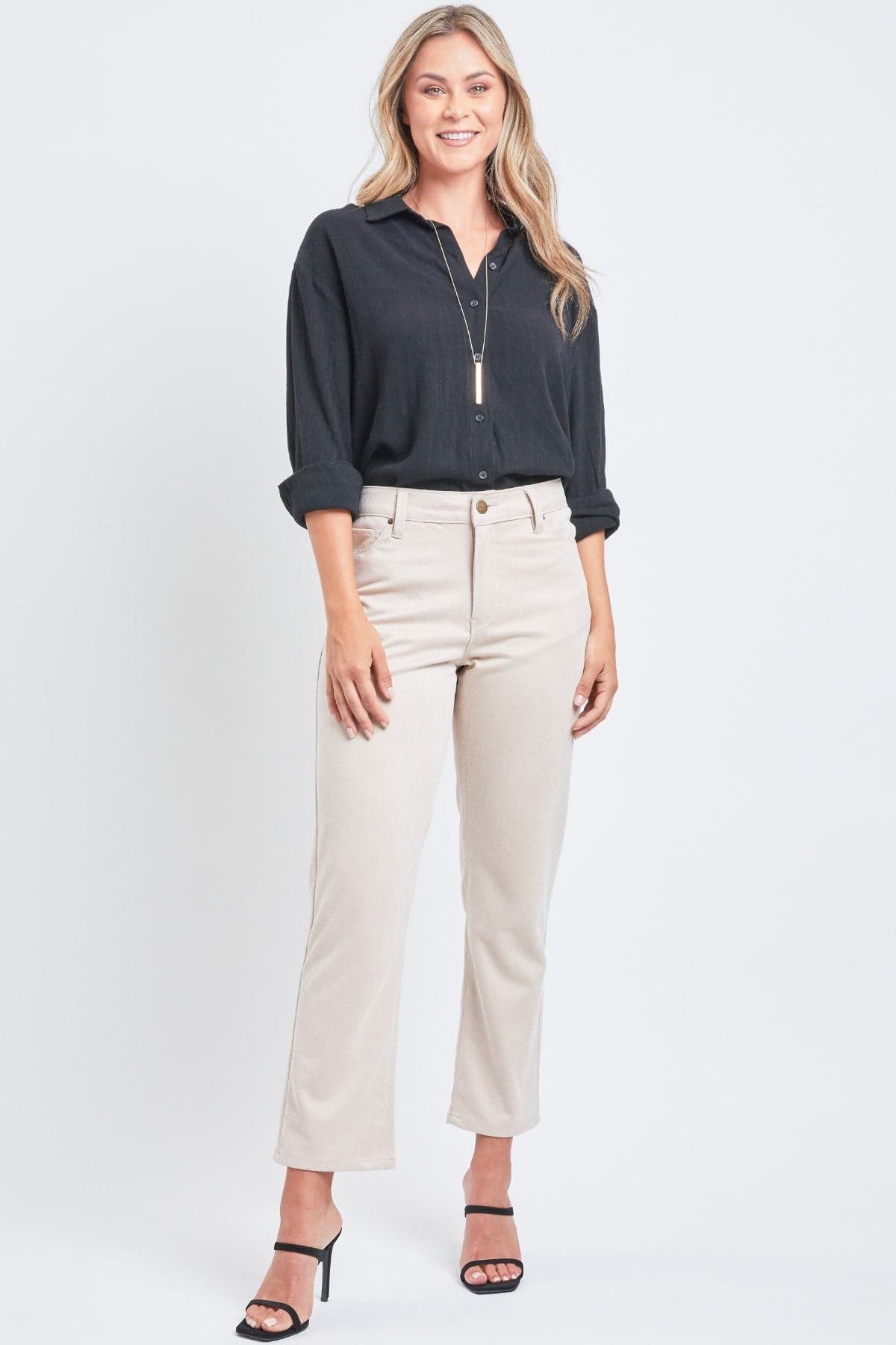 Women's Sueded Twill Comfort Stretch Straight Leg Pant from ROYALTY ...