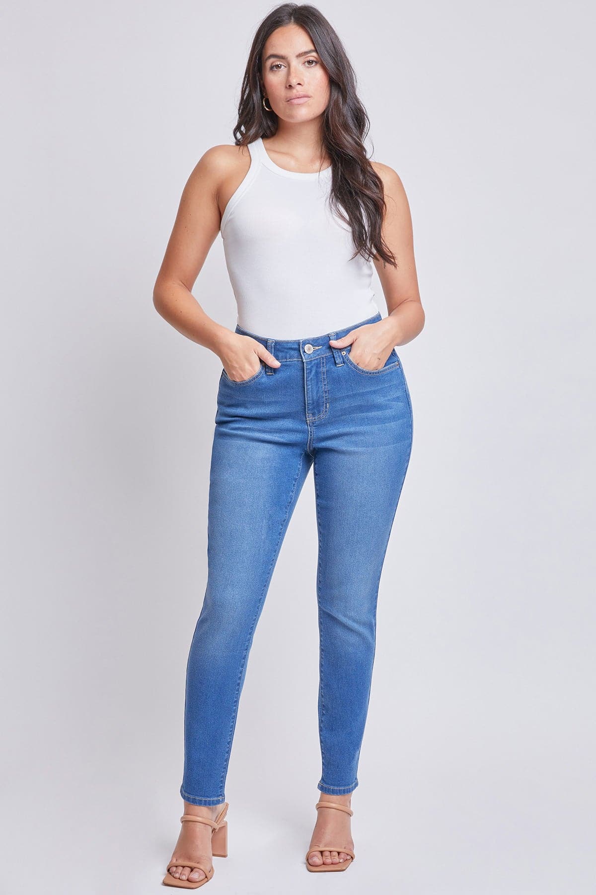Women's Sustainable High Rise Skinny Jeans from ROYALTY – YMI JEANS