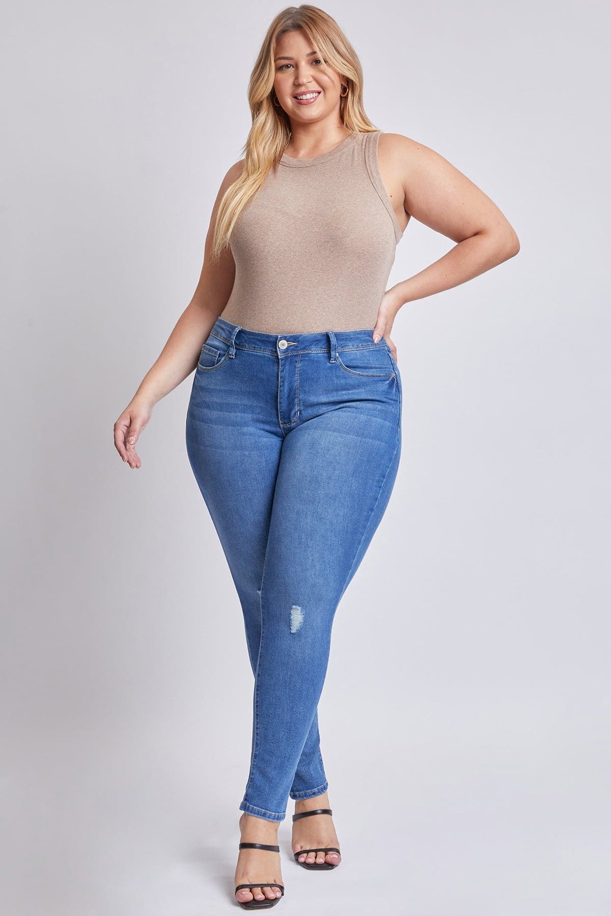 Women's Plus Size Essential High Rise Skinny Jean from ROYALTY FOR ME ...